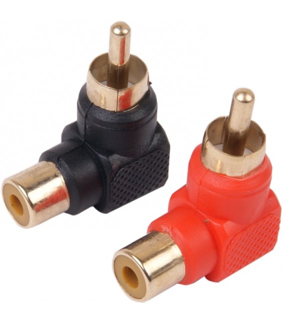 90 ° angled RCA adapters (pair) - Audiophonics