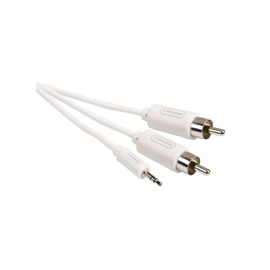 PROFIGOLD PROM3402 Câble de modulation Jack 3.5 vers 2 RCA OFC 2m ...