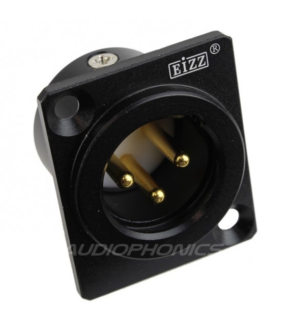 EIZZ EZ-108M Gold plated male XLR inlet PTFE - Audiophonics