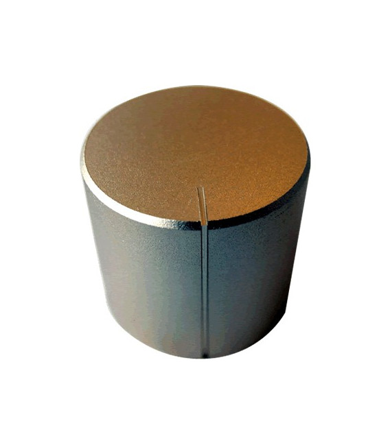 Knob Aluminum D Shaft 27×25mm Ø6mm Champagne - Audiophonics