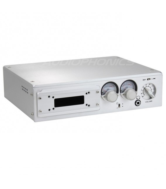 100% Aluminium DIY Box / Case with Vu-meter 320x246x83mm - Audiophonics