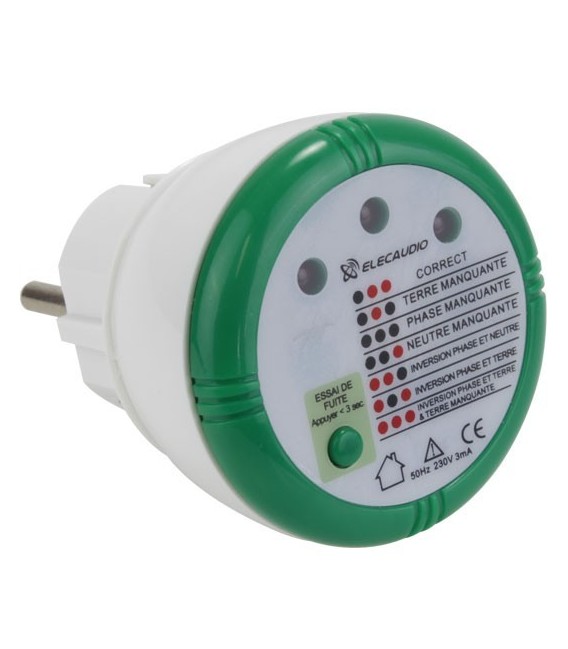 ELECAUDIO Plug tester / Electrical Phase and Electrical Safety Tester ...