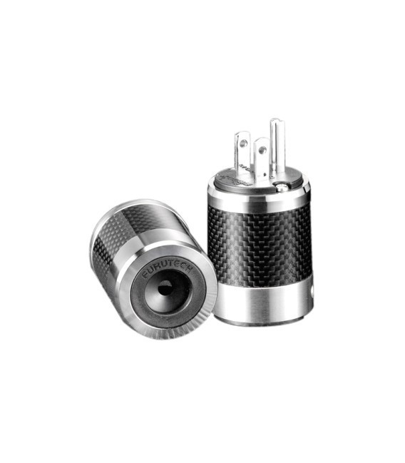 FURUTECH FI-50M (R) Rhodium plated NEMA US Power plug Carbon Ø20mm ...