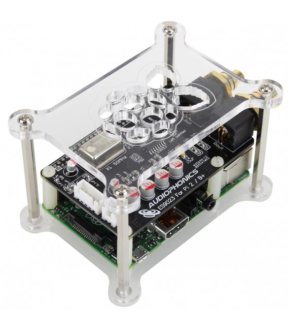 SUPTRONICS Raspberry Pi & ST300 Acrylic Chassis / Case / Box - Audiophonics
