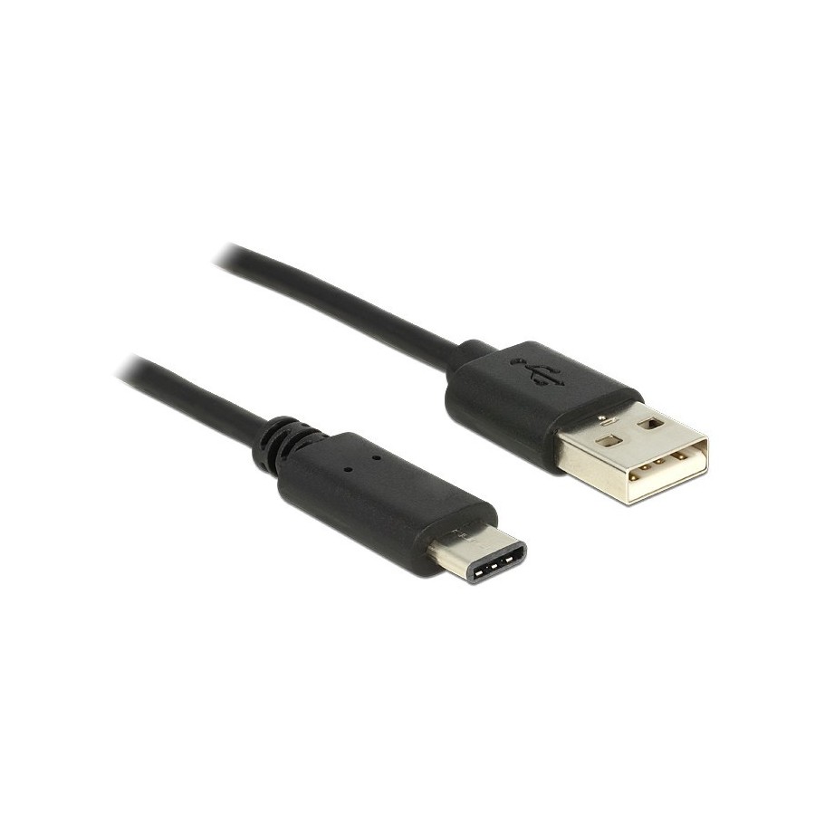 DELOCK Câble USB 2.0 USB-A mâle vers USB-C réversible mâle 1m ...