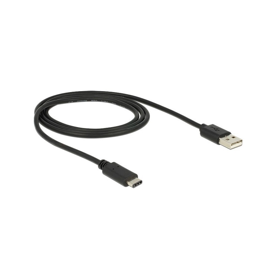 DELOCK Câble USB 2.0 USB-A mâle vers USB-C réversible mâle 1m ...