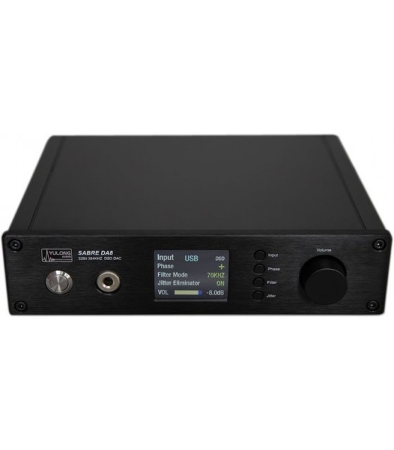 Yulong Audio SABRE DA8 DSD DAC 32bit/384kHz Class A Black - Audiophonics