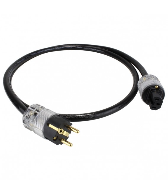 W & M Audio Tornado Power cord 3x4mm² Ø 12.9mm 2m - Audiophonics