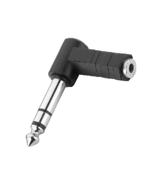 Adapter male angled jack 6.35mm to female jack 3.5mm stereo - Audiophonics