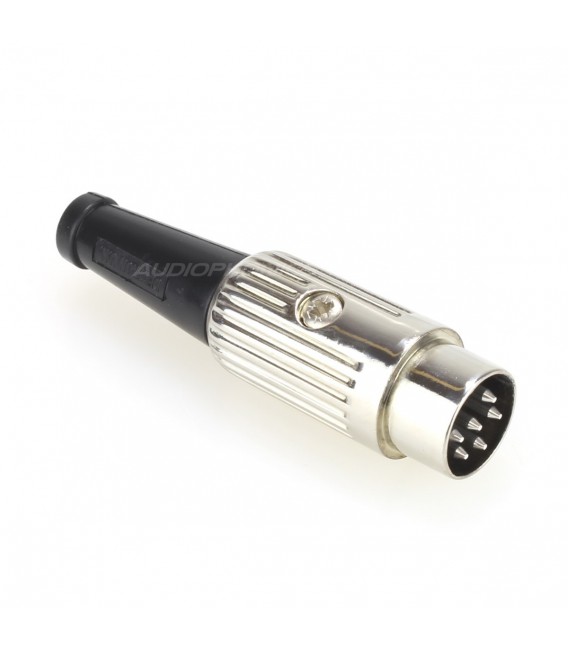 Connecteur DIN Mâle 6 broches 240° avec réducteur Ø6mm - Audiophonics