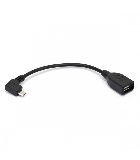 Angled Micro USB OTG to USB type A cable for Android devices - Audiophonics
