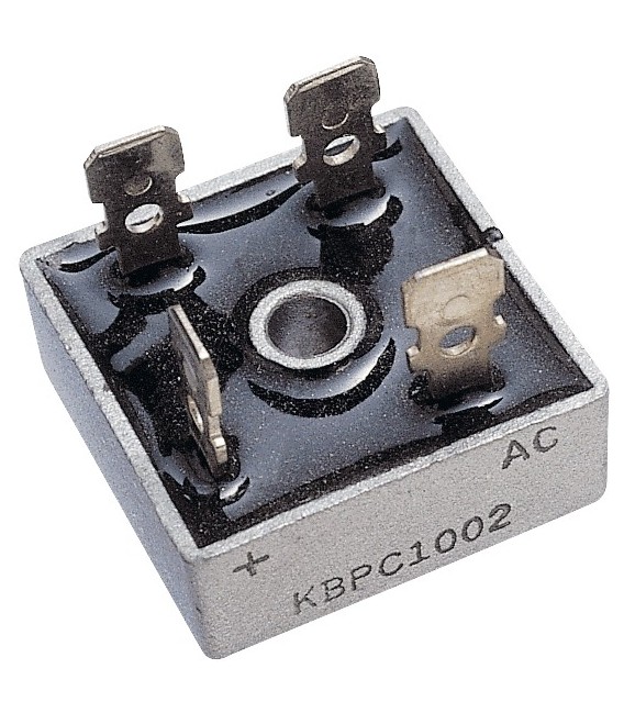 Metal Bridge Rectifier B125C25A 280V AC 400V, 25A - Audiophonics