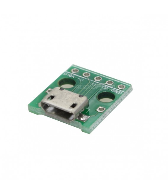 Female Micro USB Type B 5 Pin Connector SMT With PCB - Audiophonics