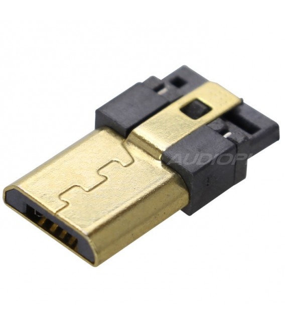 Micro USB male plug Type C DIY Gold-plated - Audiophonics