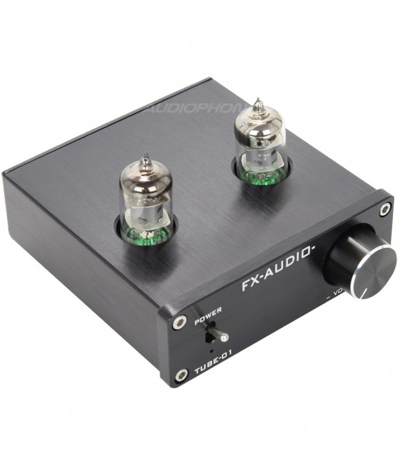 FX-AUDIO TUBE-01 Valve 6J1 Stereo preamplifier Black - Audiophonics