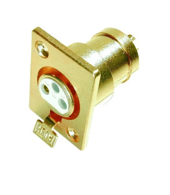 XLR 3 Poles Female Gold-plated XLR base plate - Audiophonics