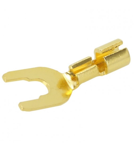 ELECAUDIO FC-100 Pure copper Gold Plated Spade Plug Ø6mm (Unit ...