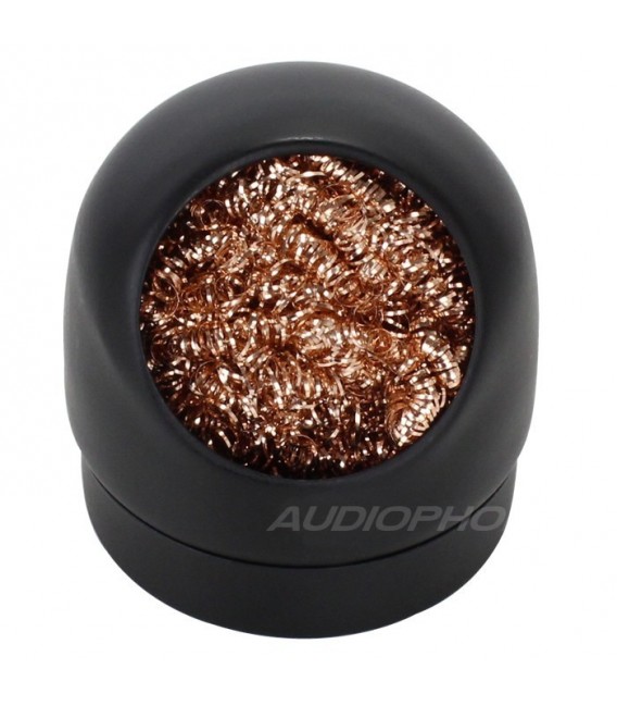 Metal sponge with support for cleaning iron soldering tip - Audiophonics