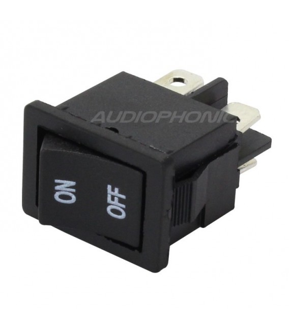 2 Pole Toggle Switch ON-OFF 250V 3A Black - Audiophonics