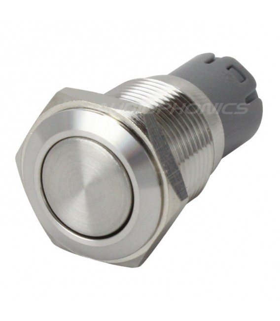 Stainless Steel Switch 2NO2NC 250V 3A Ø16mm Silver - Audiophonics