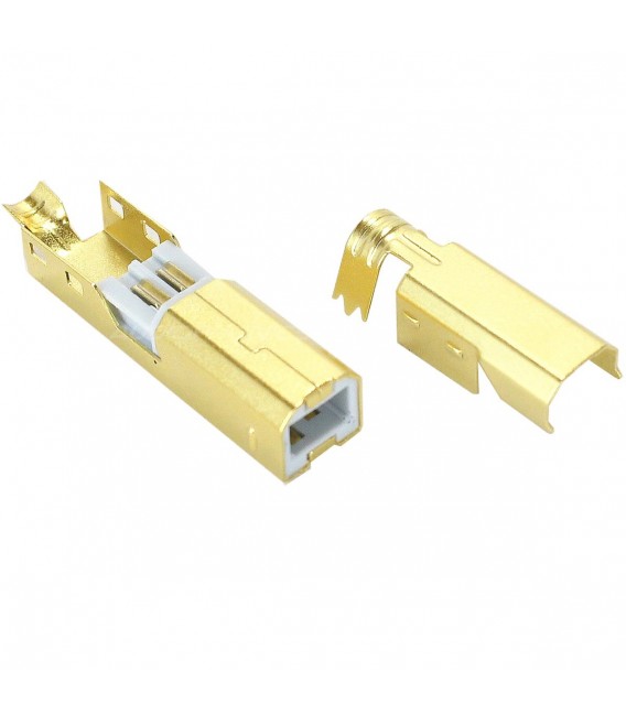 DIY USB type B Plug Gold Plated 3µ - Audiophonics