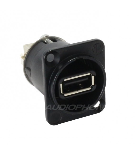 NEUTRIK NAUSB-WB Bulkhead USB AB Black - Audiophonics