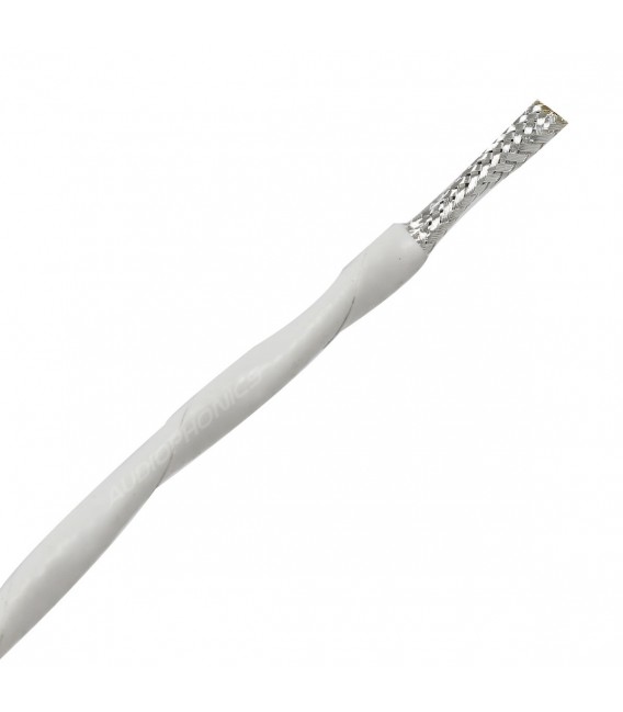 Pur Copper Silver Plated shielded Cable White PTFE Ø4.2mm - Audiophonics