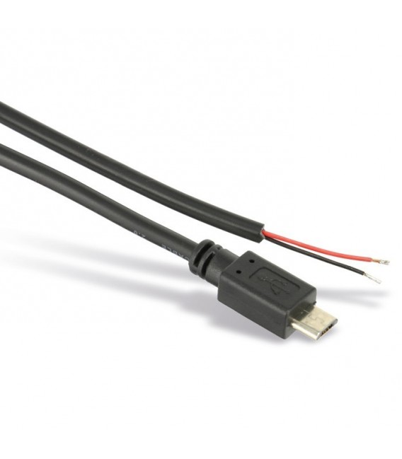 Micro USB male to to bare wire Power Cable Raspberry Pi 24AWG 20cm ...