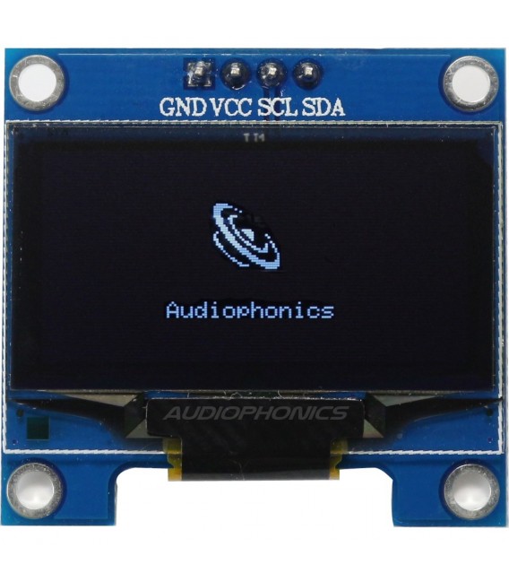 White OLED 1.3" Screen 128X64 SH1106 interface I2C - Audiophonics