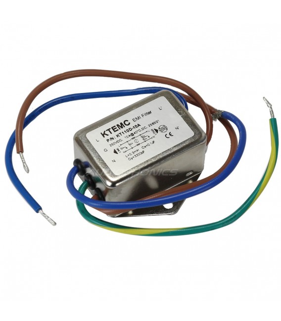 EMI / RFI Main Power Filter 230V 10A with Cables - Audiophonics