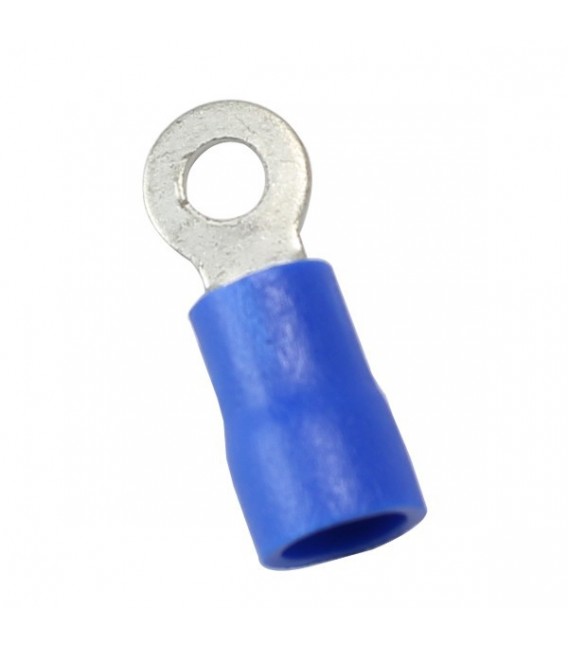 Insulated Ring Crimp Terminal Ø3.5mm Blue (x10) - Audiophonics
