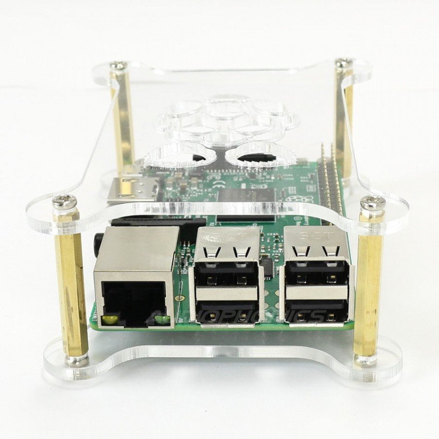 Raspberry Pi 3 / Pi 2 Acrylic Chassis / Case / Box - Audiophonics