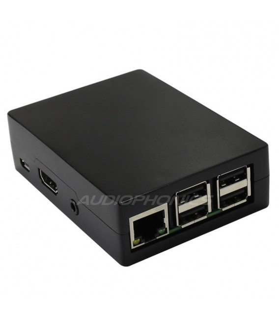Raspberry Pi 3 / Pi 2 Black aluminium Chassis / Case / Box - Audiophonics