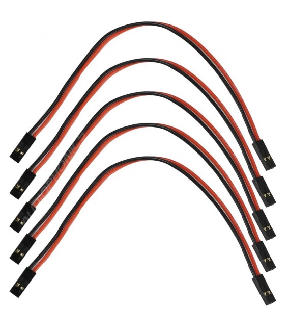 I2S 2.54mm Female / Female Cable 2 Poles 15cm (x5) - Audiophonics
