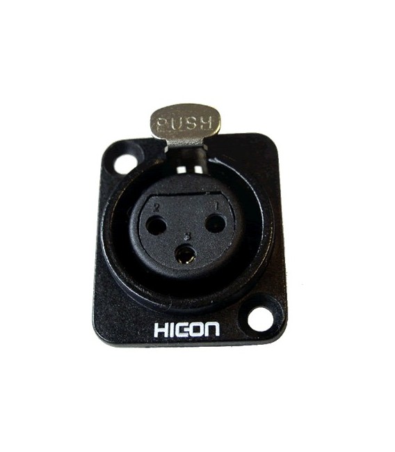 HICON Female XLR Plug Gold Plated - Audiophonics
