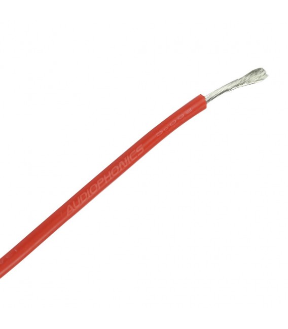 Mono-conductor silicon cable 18AWG 0.823mm² (Red) - Audiophonics