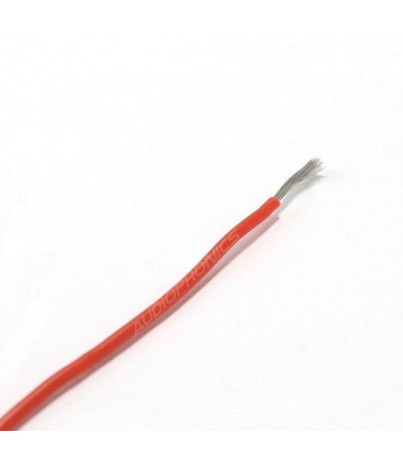 Mono-conductor silicon cable 20AWG 0.5mm² (Red) - Audiophonics