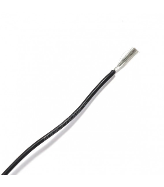 Mono-conductor silicon cable 20AWG 0.5mm² (Black) - Audiophonics