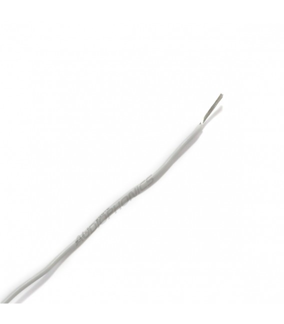 Mono-conductor silicon cable 20AWG 0.5mm² (White) - Audiophonics