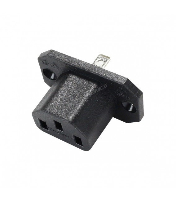IEC Female Socket 10A 250V Black - Audiophonics