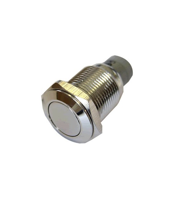 Stainless Steel Push Button 1NO1NC 250V 3A Ø16mm Silver - Audiophonics