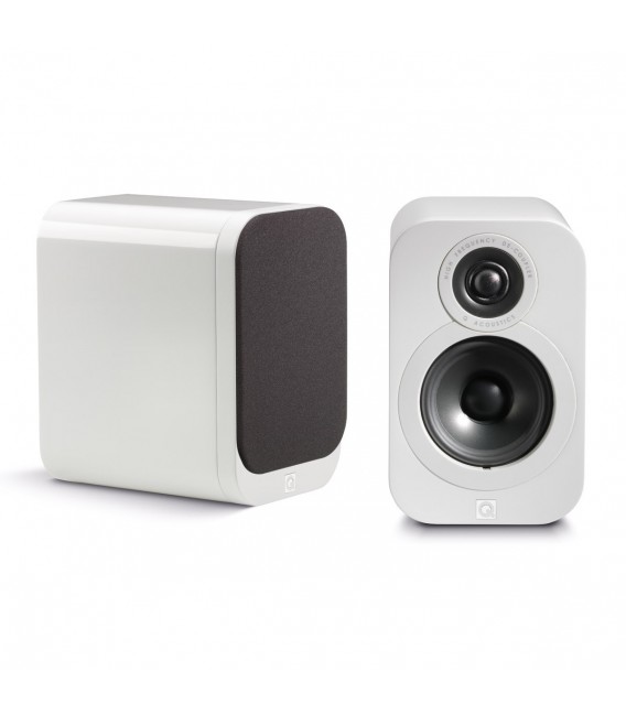 Q Acoustics 3010 Bookshelf Speakers Gloss White (pair) - Audiophonics