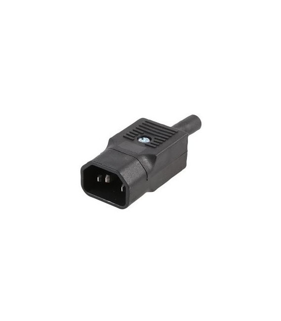 Male IEC C14 Connector for Power Supply Extension Ø10mm - Audiophonics