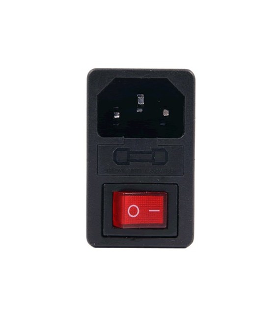 IEC base + Fuse holder + Switch + 5A fuse - Audiophonics