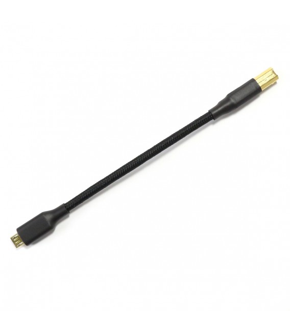 Male USB-B to Male Micro USB OTG Cable 15cm - Audiophonics