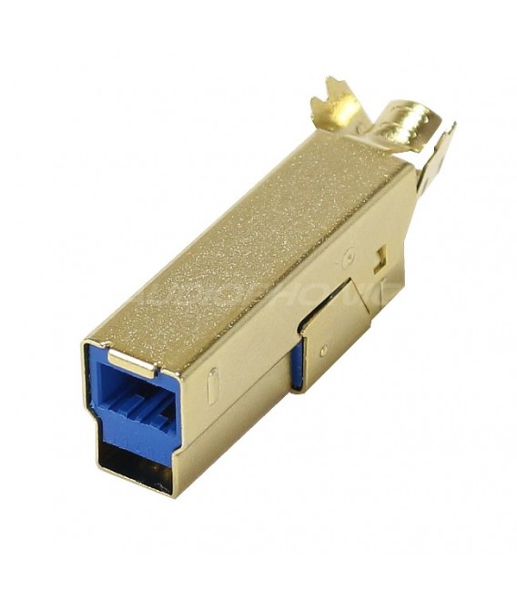 USB 3.0 connector male Type B Gold plated DIY (unit) - Audiophonics