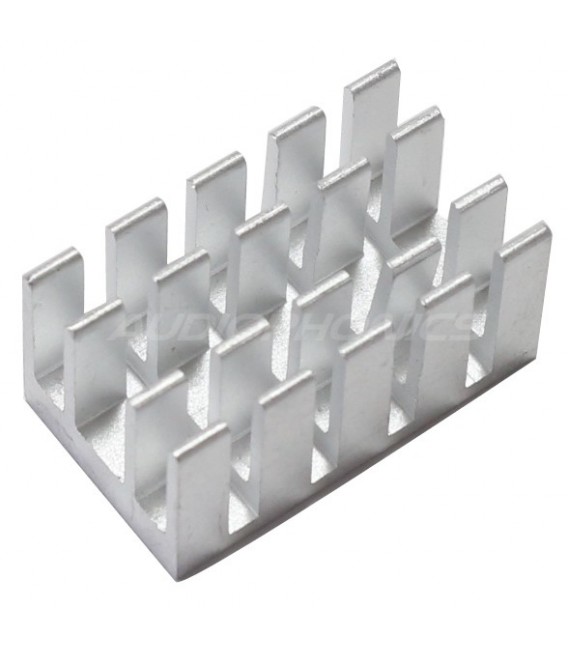 Heat Sink Radiator Anodized 22x13x11mm Silver - Audiophonics