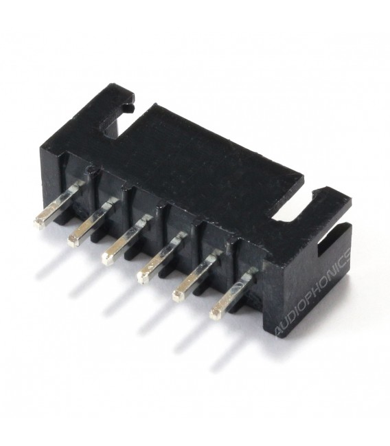 XH 2.54mm Male Socket 6 Channels Black (Unit) - Audiophonics