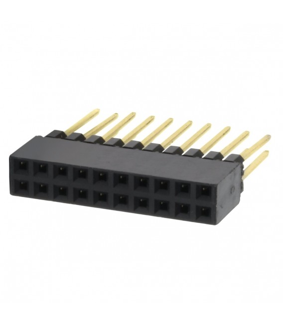 2.54mm Male / Female Pin Header 2x10 Pins 11mm (Unit) - Audiophonics