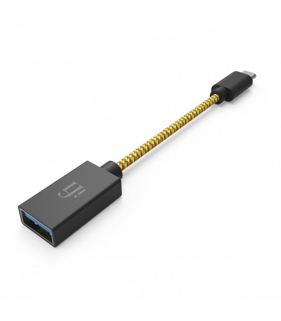 iFi Audio OTG cable Female USB-A to Male USB-C 12cm - Audiophonics